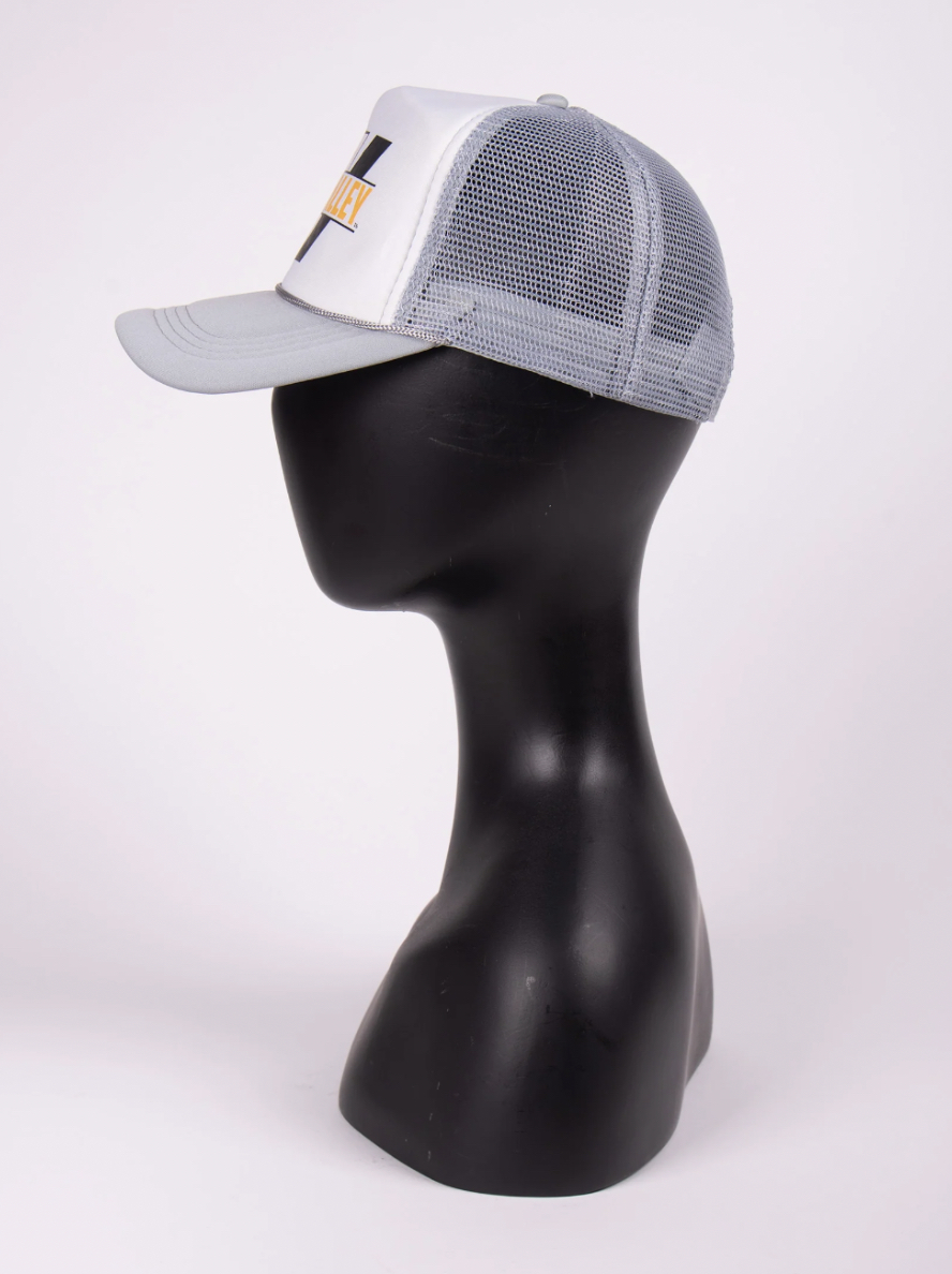 White / Grey Brim Urban Valley Trucker Hat - California Shop Small