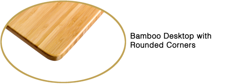 Bamboo Curved Desktop with 2-Stage Frame - California Shop Small