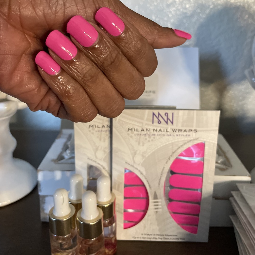 Milan Nail Wraps - Hot Pink - California Shop Small
