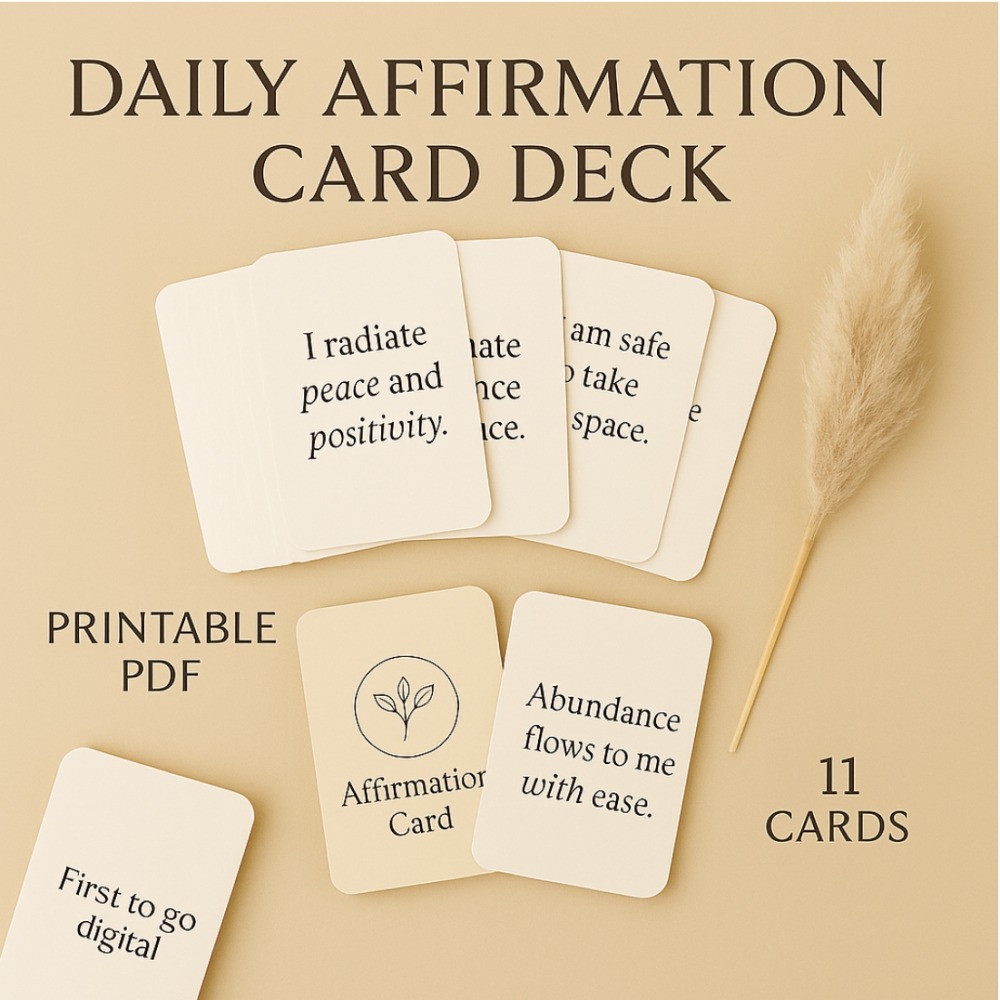 Daily Affirmation Card Deck (Printable) - California Shop Small